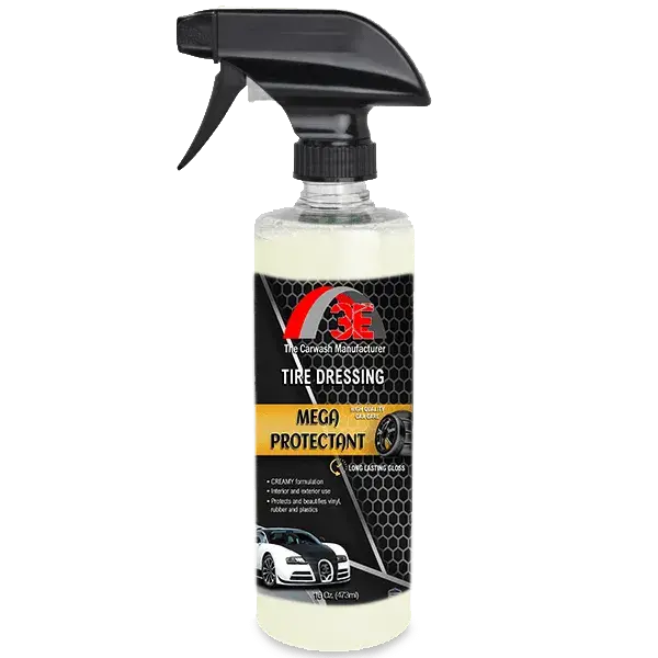 Mega Protectant Tire Shine – Deep Black Gloss | 3E – 3E The Carwash ...